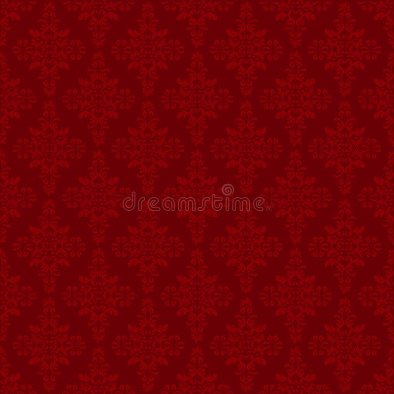 Red Background. Victorian Red Seamless Pattern. Stock Vector ...