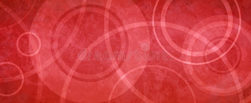 Red Background with White Circle Rings in Faded Distressed Vintage ...