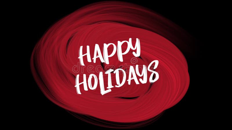 Joyful Greeting Handwritten Happy Holidays on a Striking Red Background ...