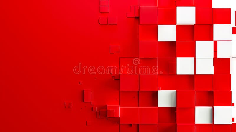 A Red Background with White Squares Stock Image - Image of white ...