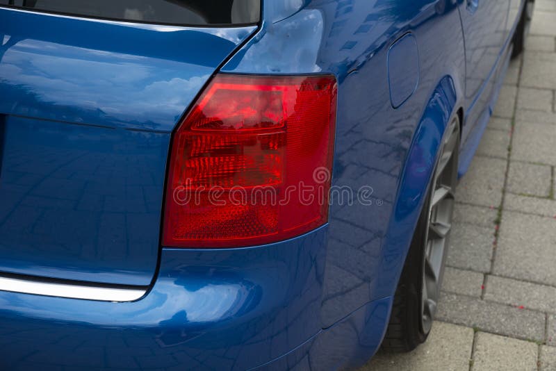 Red Backlight of a Modern Car Stock Photo - Image of lamp, modern ...
