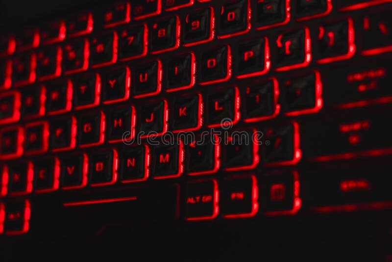 Red backlit keyboard stock image. Image of backlit, laptop - 171032561
