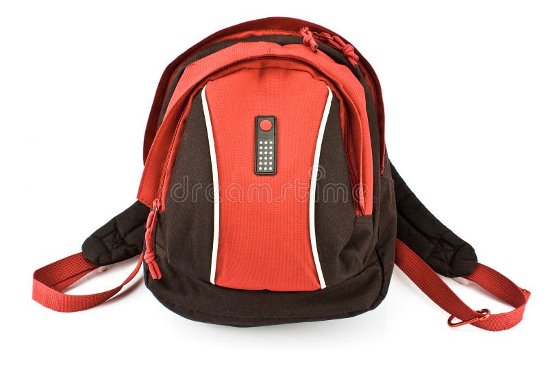 Red backpack stock image. Image of alpines, haversack - 24717273