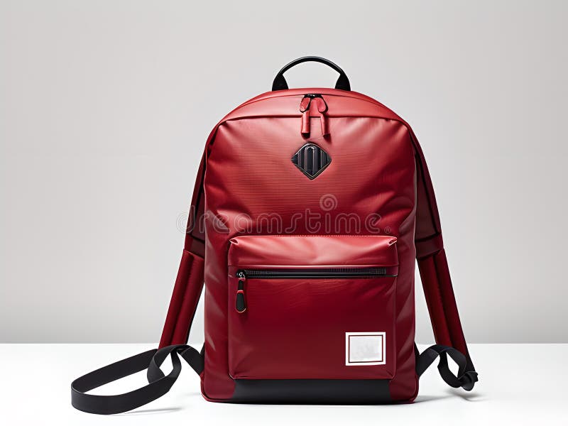 Red Backpack, Bag, Back Pack Stock Illustration - Illustration of ...