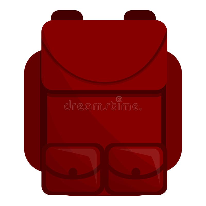 Red Backpack Icon Cartoon Style Stock Illustrations – 330 Red Backpack ...