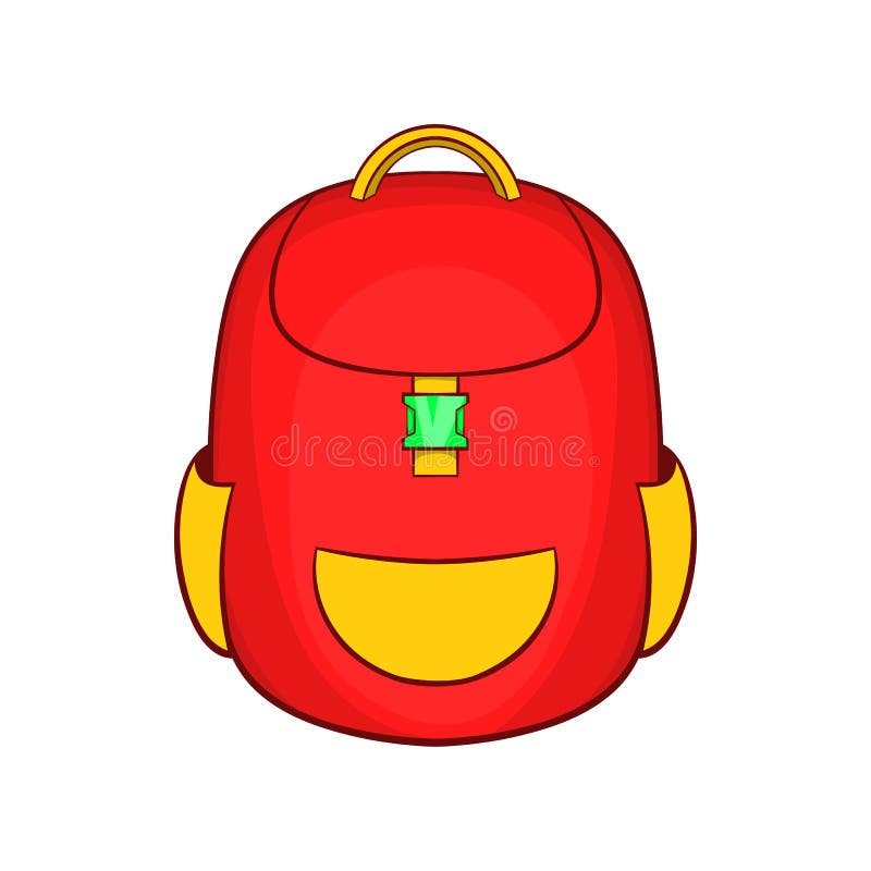 Red Backpack Icon Cartoon Style Stock Illustrations – 407 Red Backpack ...