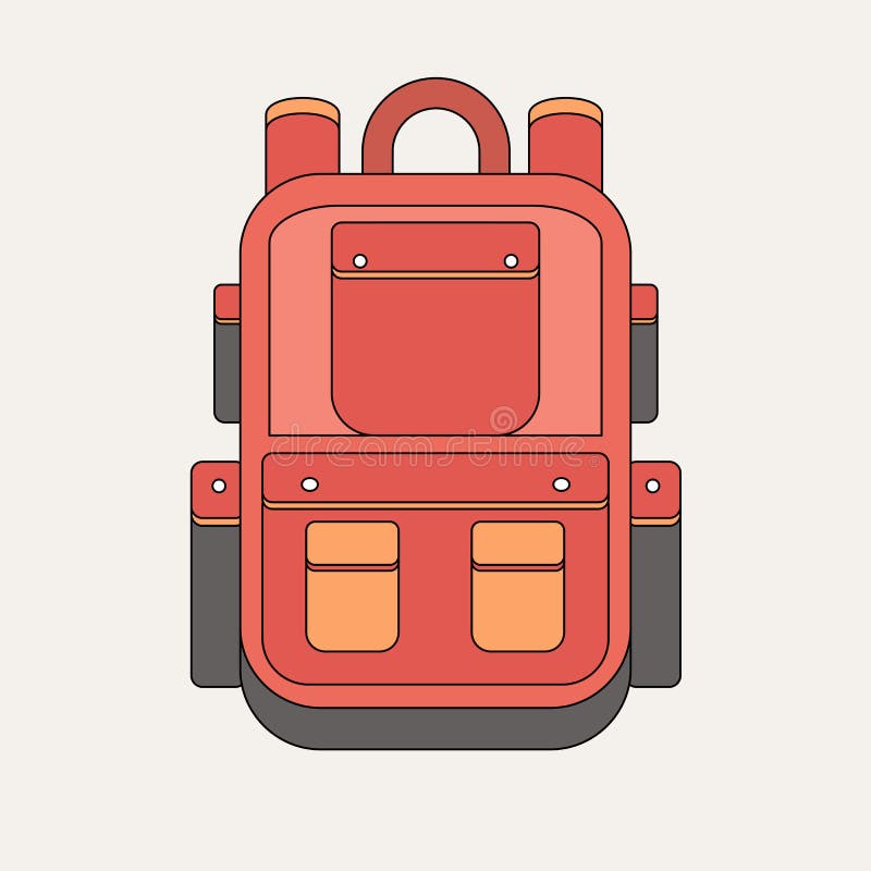 Red Backpack Icon Cartoon Style Stock Illustrations – 309 Red Backpack ...