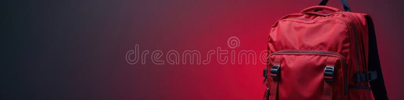 Red Backpack with Reflective Strips, Adjustable Straps, School Backpack ...