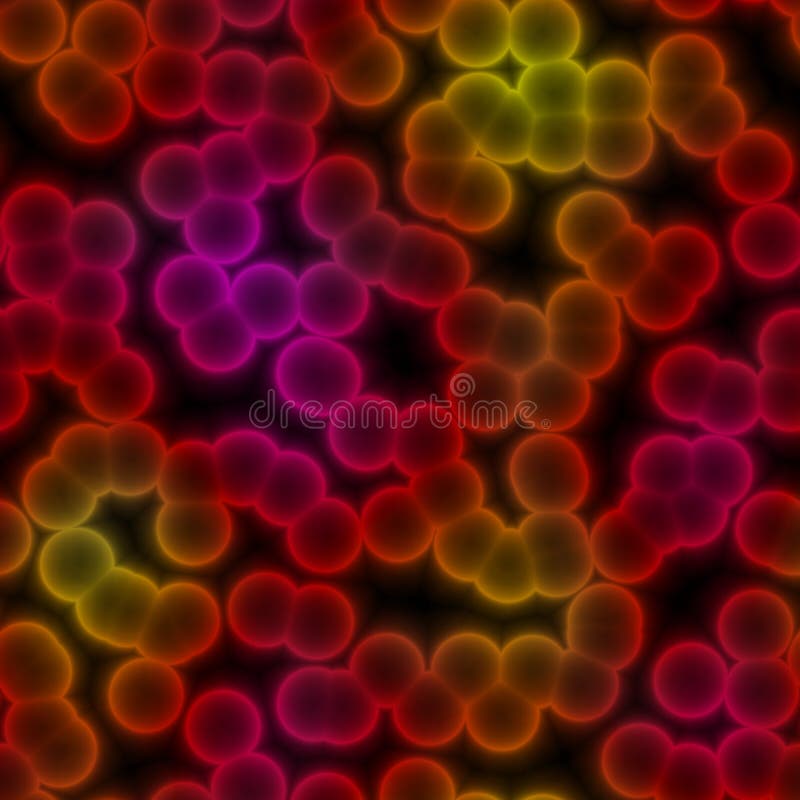 Red Bacteria on a Black Background. the Proliferation of Bacteria Stock ...