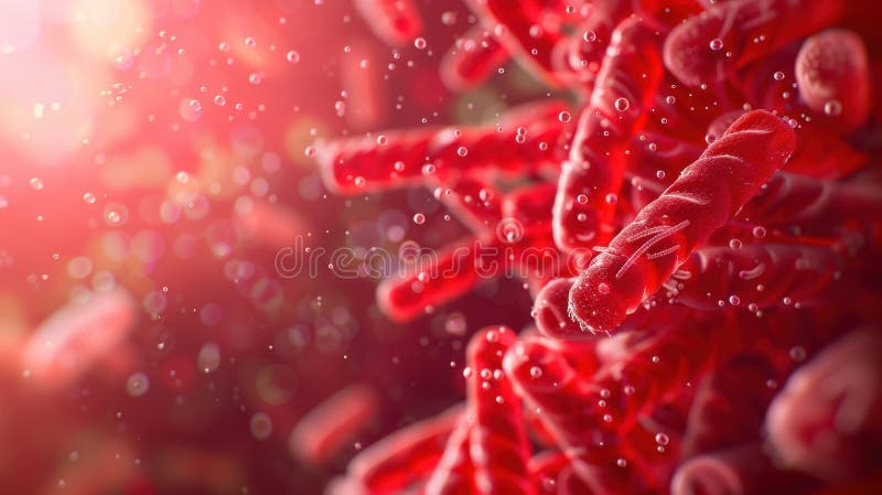 The Red Bacteria Cells. AI Generated Stock Image - Image of pandemic ...