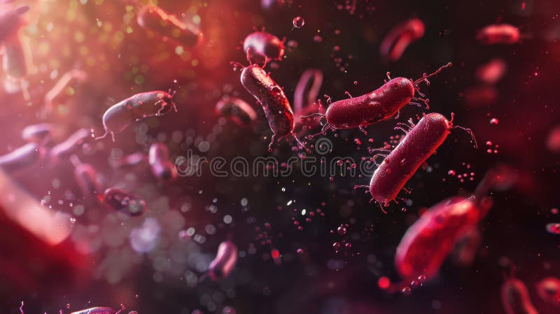 The Floating Bacteria Cells. AI Generated Stock Photo - Image of ...