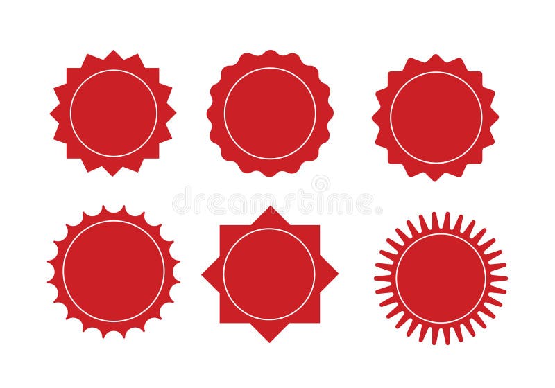 Red Badges. Vector Illustration Stock Vector - Illustration of ...