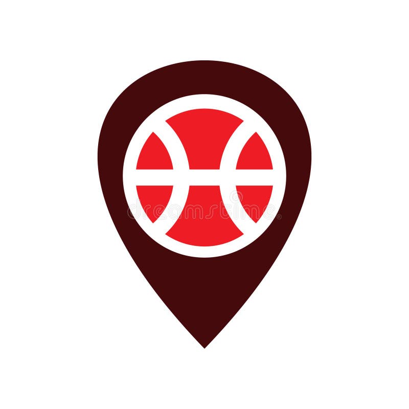 Red Ball Pin Map Location Logo Design Stock Illustration - Illustration ...