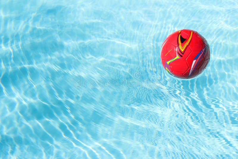 Red ball in the pool stock photo. Image of wooden, wood - 61299274