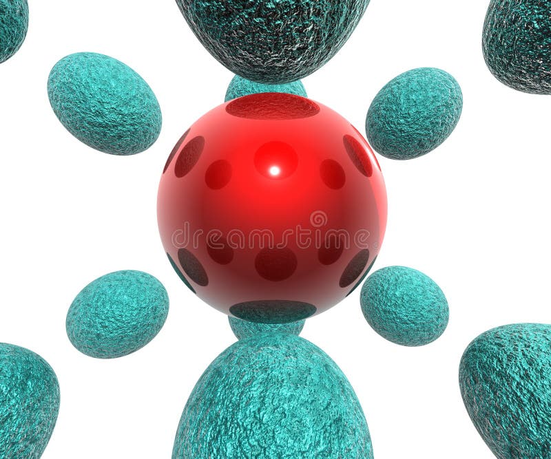 Red ball space stock illustration. Illustration of border - 9604892