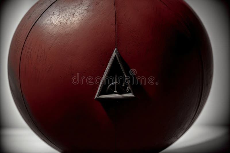 A Red Ball with a Triangle on it. Generative AI Stock Illustration ...