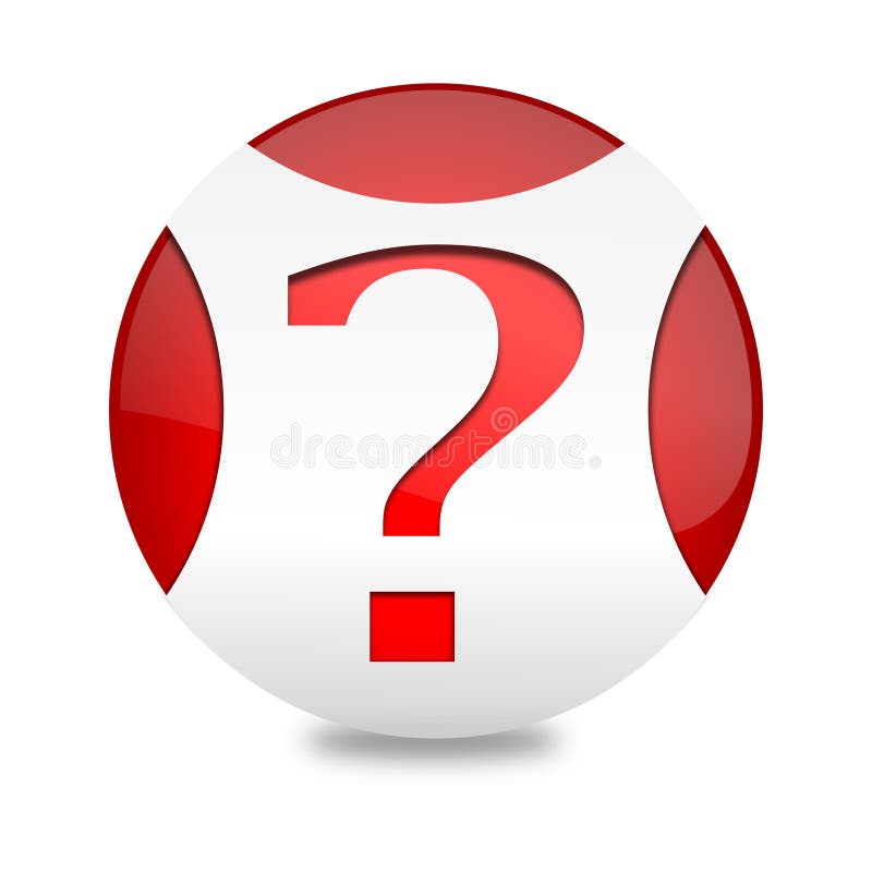 Red Ball with White Jerseys and Question Mark Stock Illustration ...