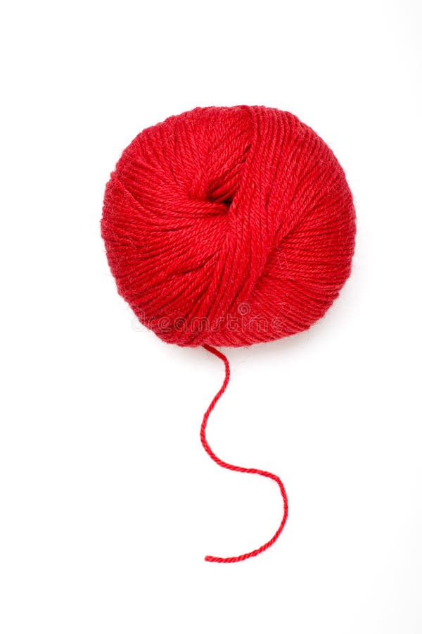 Ball of red wool yarn stock photo. Image of texture, hobby - 35154220