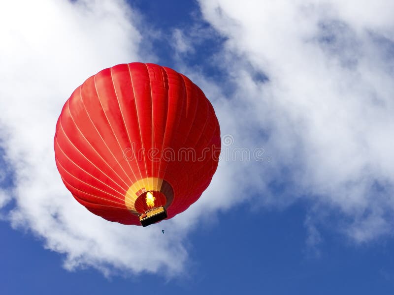 Red balloon stock image. Image of burner, colors, clouds - 10923203