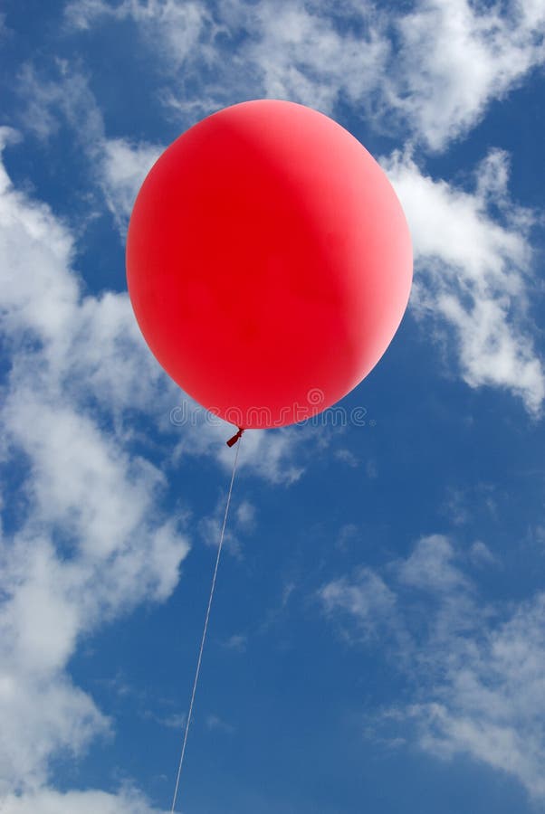 Red balloon stock image. Image of target, blue, balloon - 13385473