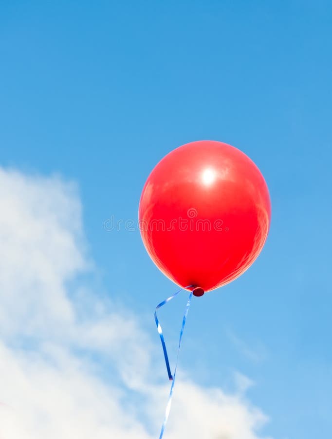 Red balloon stock image. Image of fest, flying, festival - 26895613