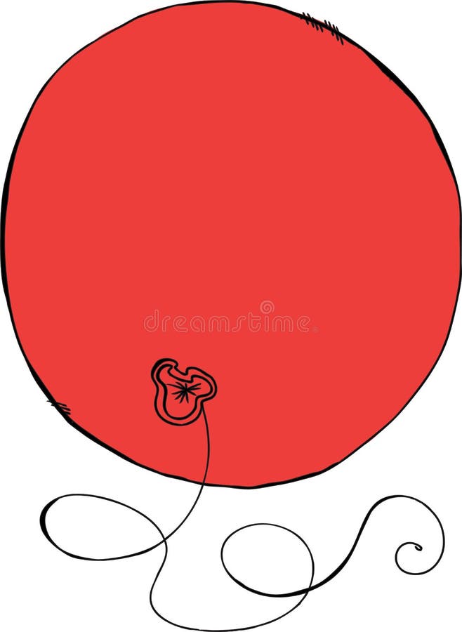 Red balloon stock illustration. Illustration of balloon - 28320386