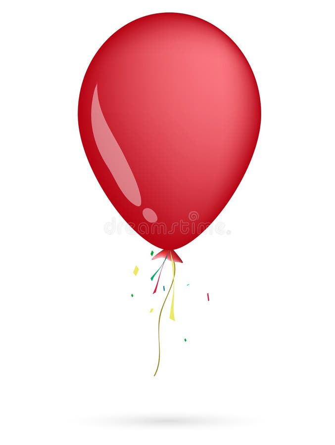 Red balloon stock vector. Illustration of element, rubber - 14280167