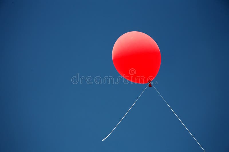 Red Balloon stock photo. Image of carnival, isolated, hover - 890892