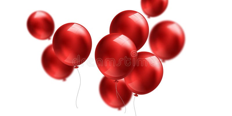 Red Balloon Background Illustration Vector Design 3d Stock Illustration ...