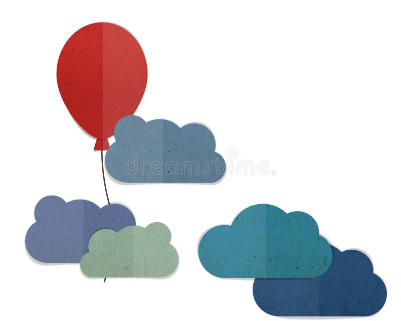 Red balloon flying. stock illustration. Illustration of idea - 56805631