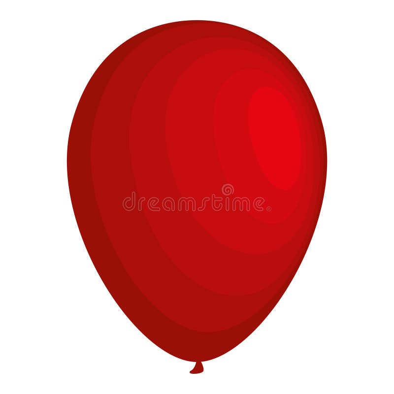 Red Balloon Helium Floating Stock Vector - Illustration of color ...