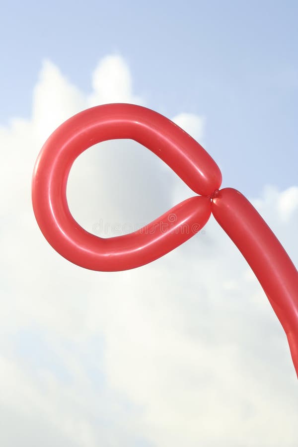 Red balloon loop stock photo. Image of clown, white, wispy - 2563268