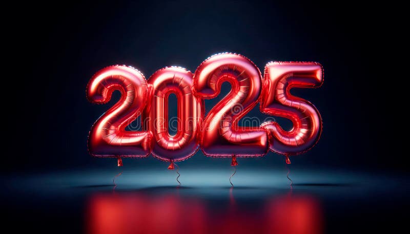 Gold Balloons Celebrate Twenty Five New Year Stock Photos - Free ...