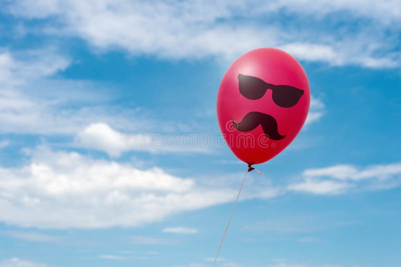 Red balloon in the sky stock image. Image of freedom - 54600907