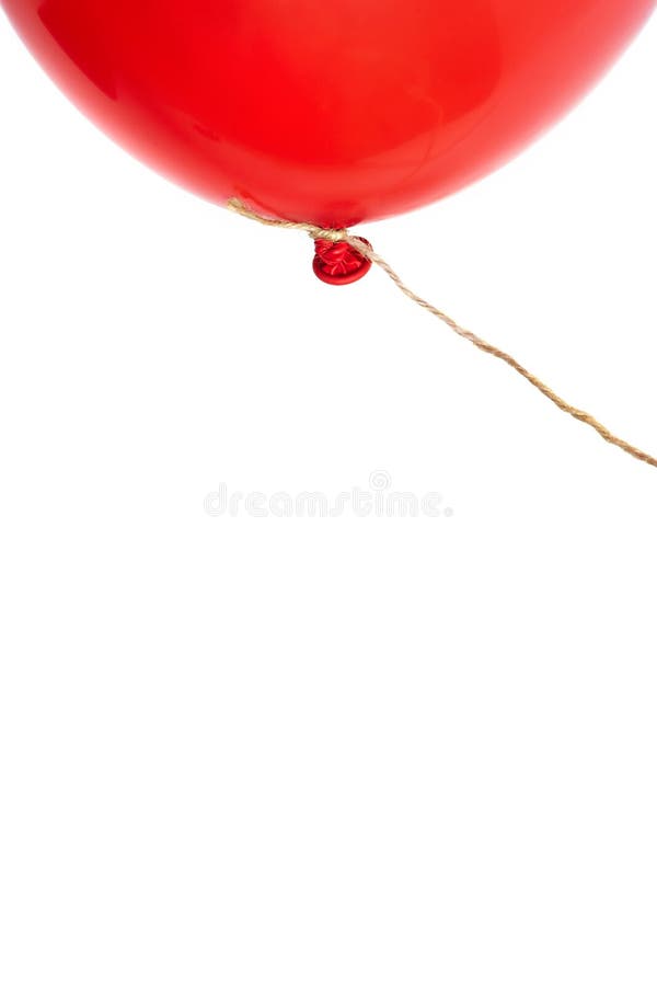 Red Balloon on a String. Creative Vertical Banner. Copy Space Stock ...