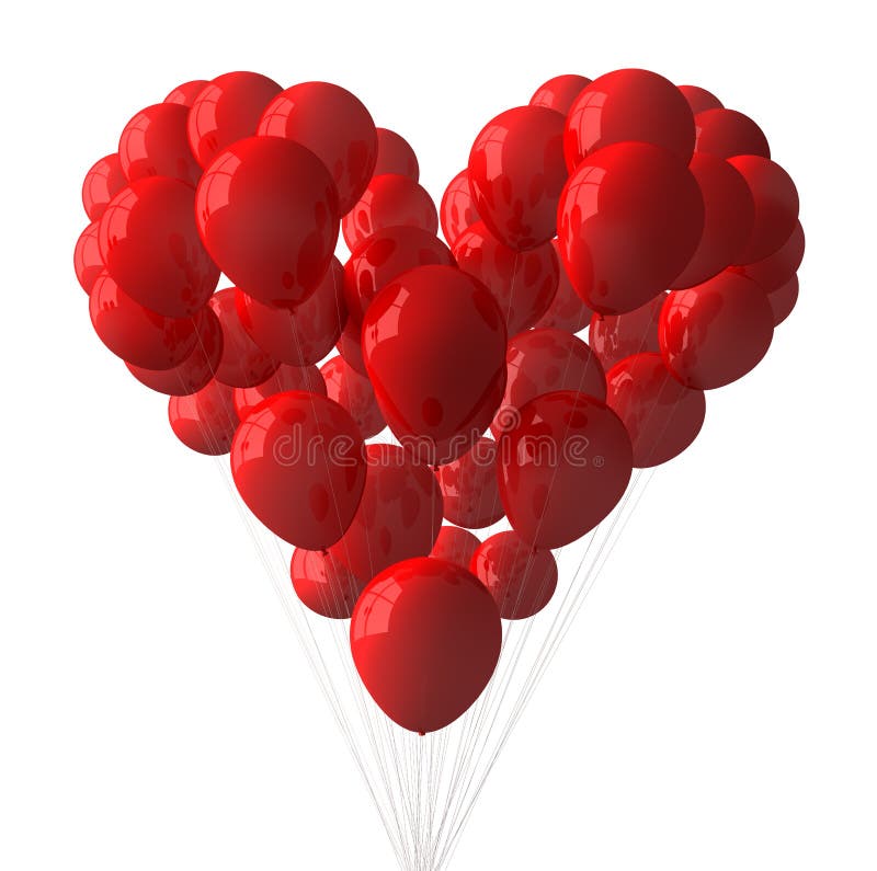 Red Balloons stock illustration. Illustration of celebrate - 15693856
