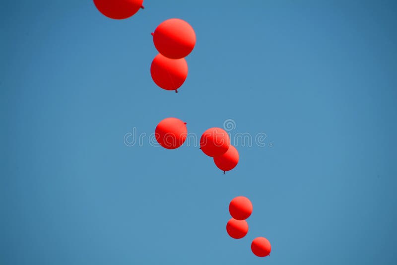 Red balloons stock image. Image of graduation, celebration - 5746719