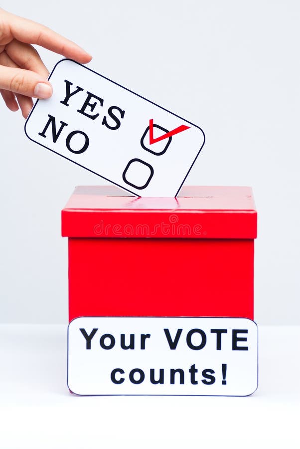 Ballot Box and Decision Concepy Stock Photo - Image of participation ...
