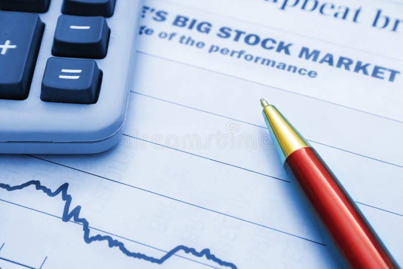 Ballpoint Pen on Stock Chart Stock Image - Image of index, monetary: 578657
