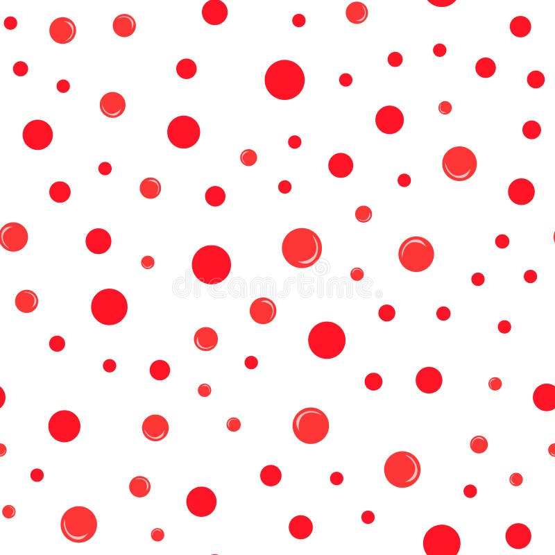 Red Balls Vector Seamless Pattern. Flat Style Stock Vector ...