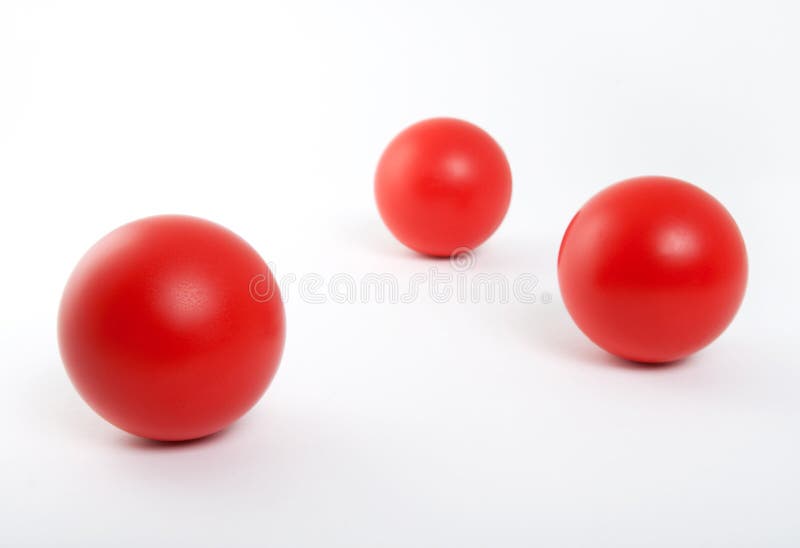 Red Balls on White Background Stock Photo - Image of composition ...