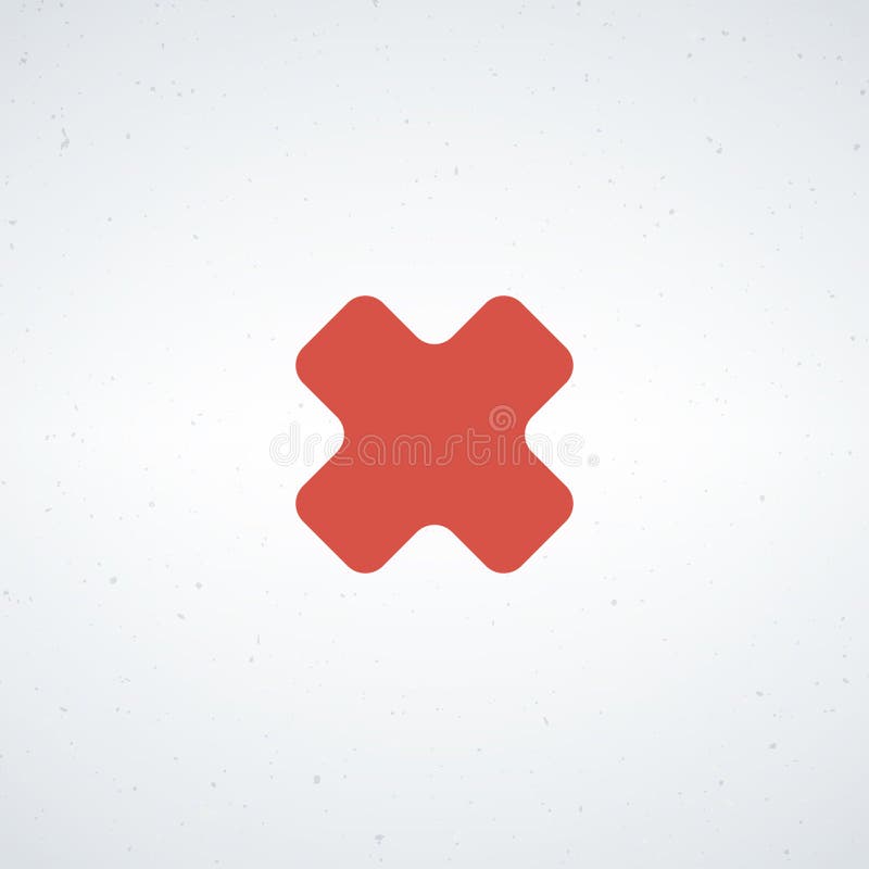 Red X Ban Cross Simple Stock Vector Illustration Isolated Stock Vector ...