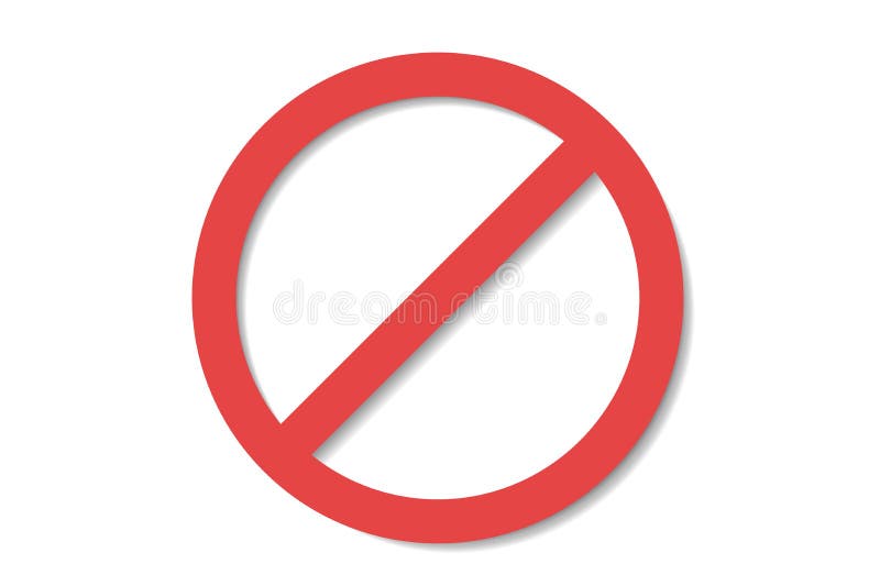 Red Ban Sign. Forbidden Symbol. Flat Icon Stock Illustration ...