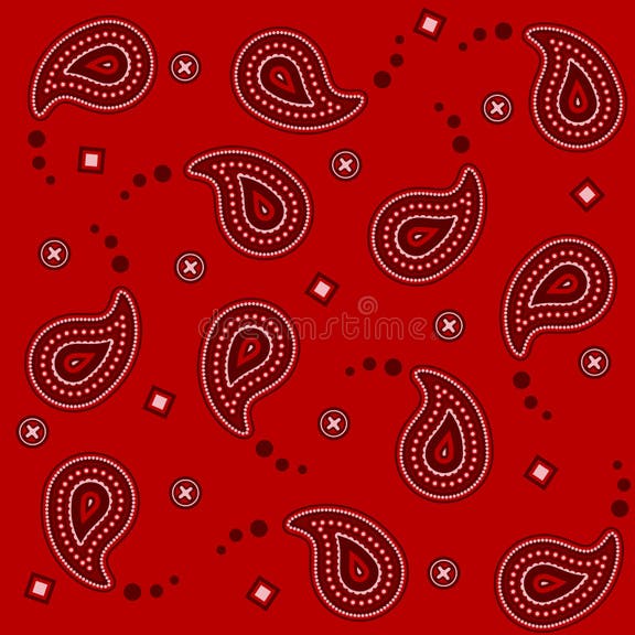 Red Bandana Basic Pattern stock illustration. Illustration of graphic ...