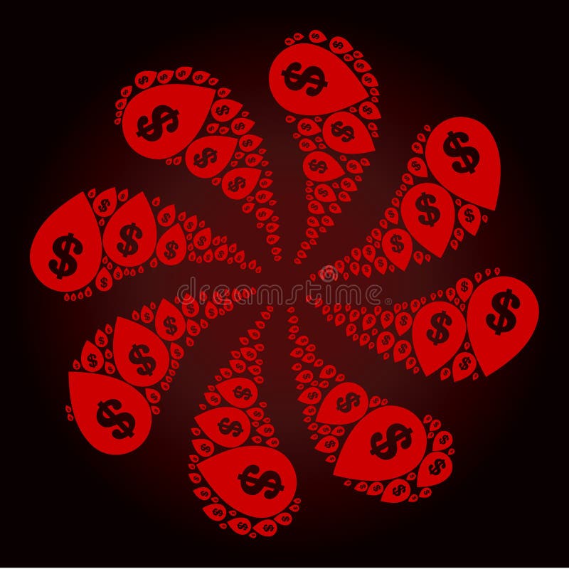 Red Bank Map Marker Icon Twirl Burst Stock Vector - Illustration of ...