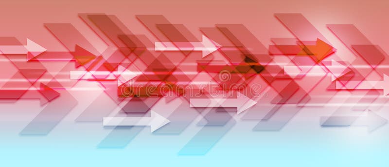 Red Banner with Arrows Pattern Stock Illustration - Illustration of ...