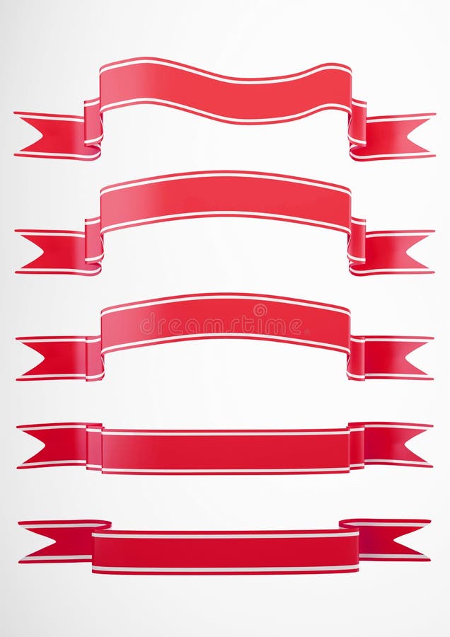 Red Banner collection 2 stock illustration. Illustration of logo - 42922556