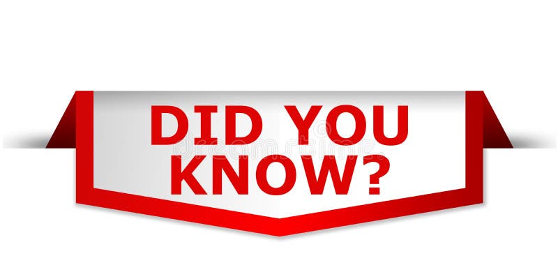 Red Banner with Did You Know Word Stock Illustration - Illustration of ...