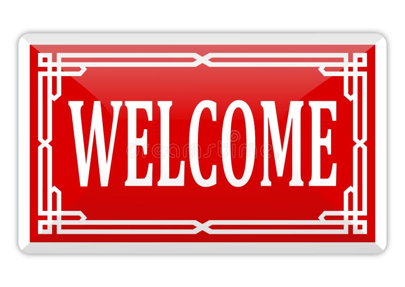 Red Welcome Sign Easy Vertical Welcome Sign Reversible For The