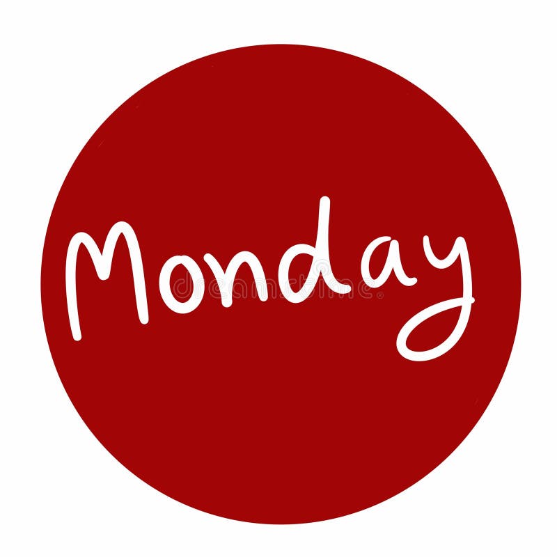 Red banner monday on white stock illustration. Illustration of symbol ...